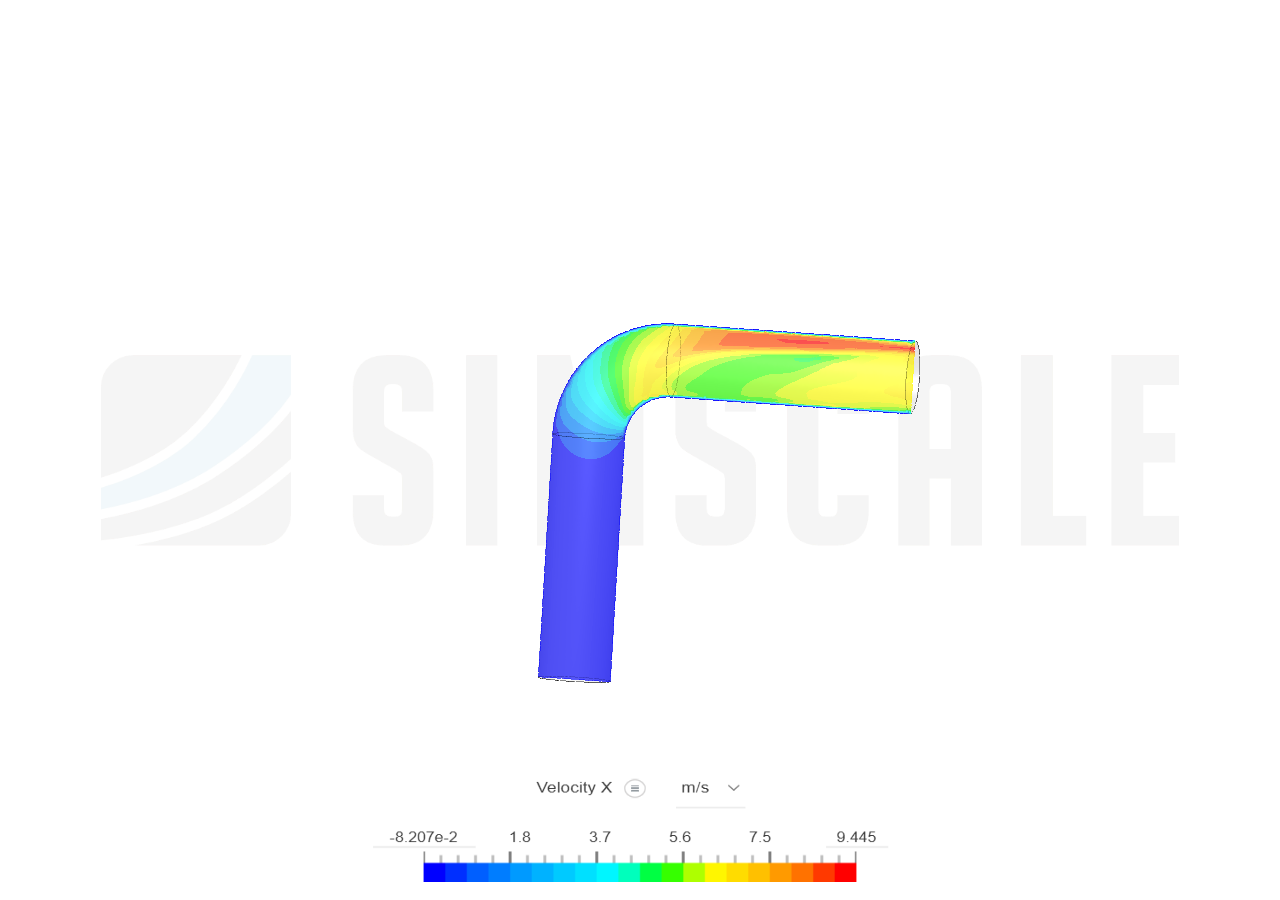 Example Fluid flow through pipe bend by 0212frans | SimScale