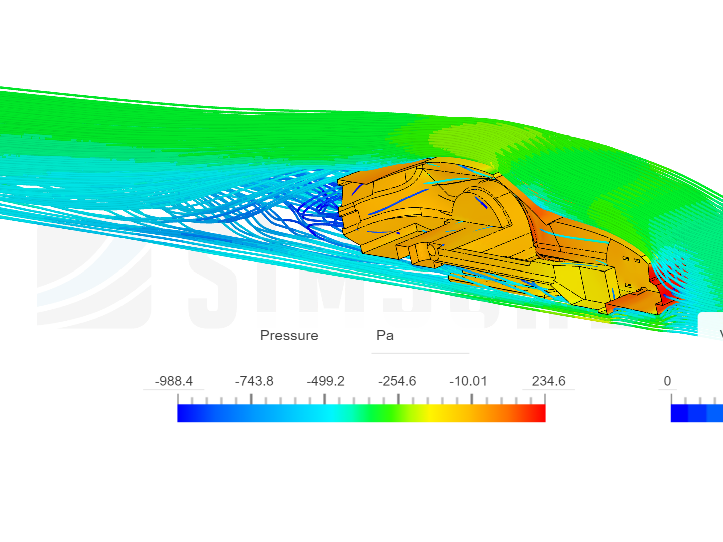 Incompressible CFD simulation over a vehicle by 1054374320 | SimScale