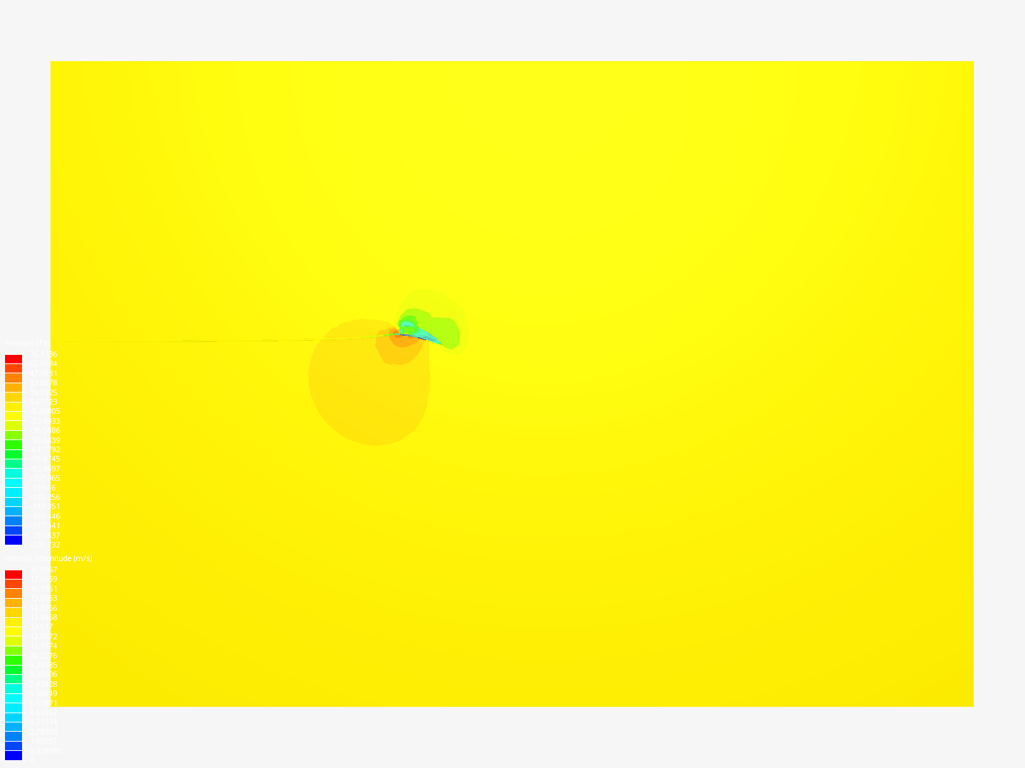 Full scale wing 15 angle of attack by 19jjstrojny | SimScale