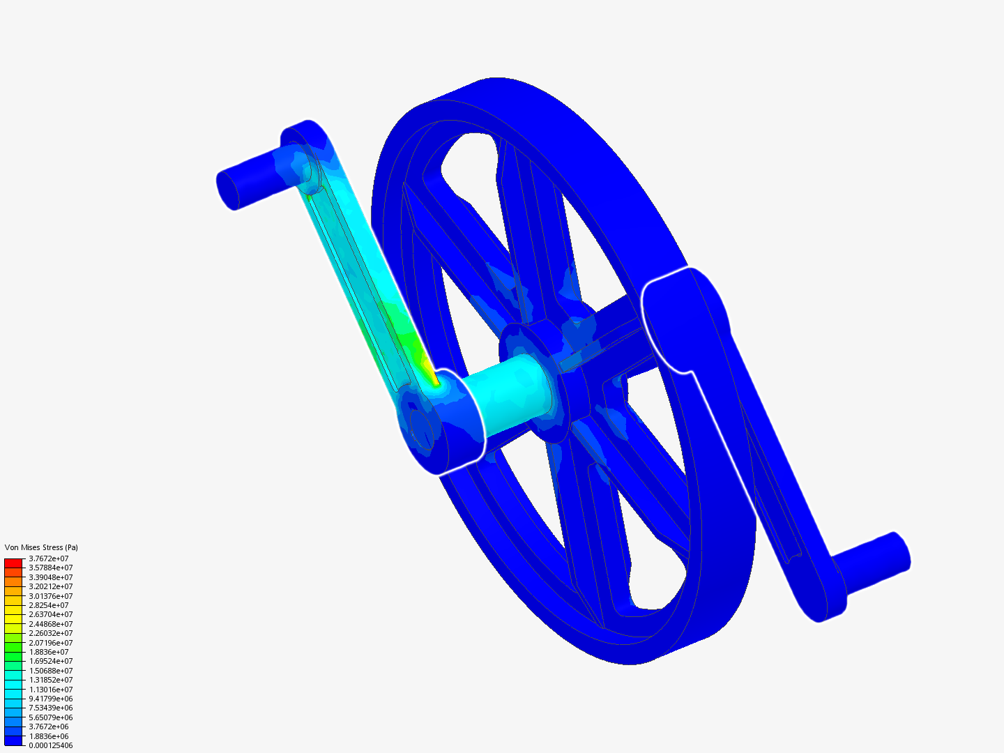 Simulation of a Crank Assembly - Copy by 201910257 | SimScale