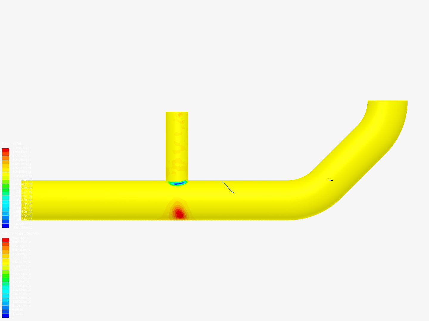 Tutorial 2: Pipe junction flow by 5e6a292e6ee440 | SimScale