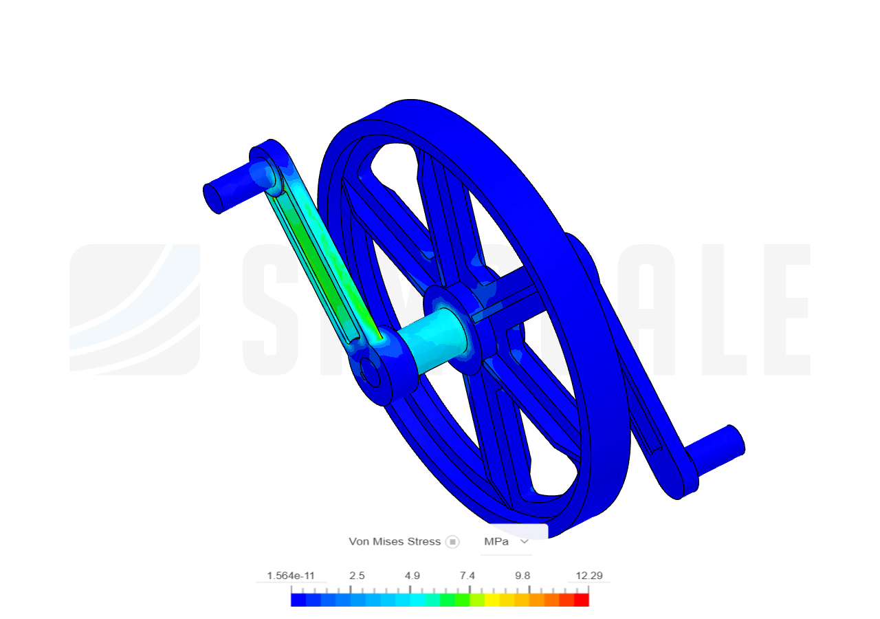 Simulation of a Crank Assembly - Copy by Adiong2021 | SimScale