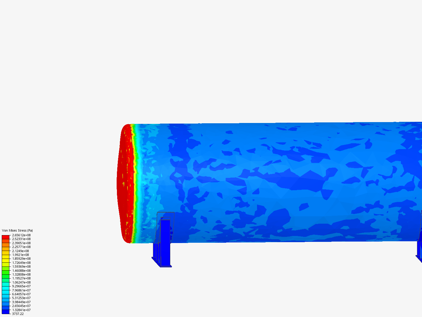 Tanque de almacenamiento horizontal by Alejo_Salcedo | SimScale