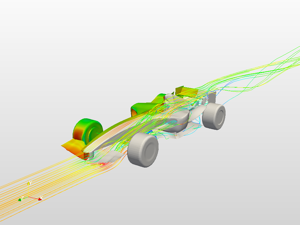 Airflow around a F1 Car – Aerodynamics – CFD Analysis - SimScale