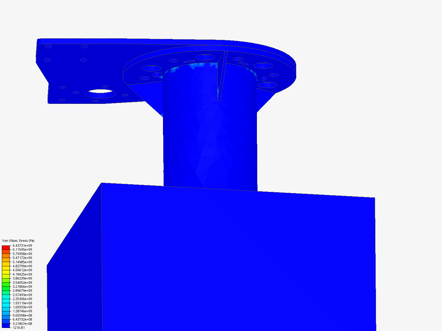 Main support with motor plate by AndyFabled | SimScale