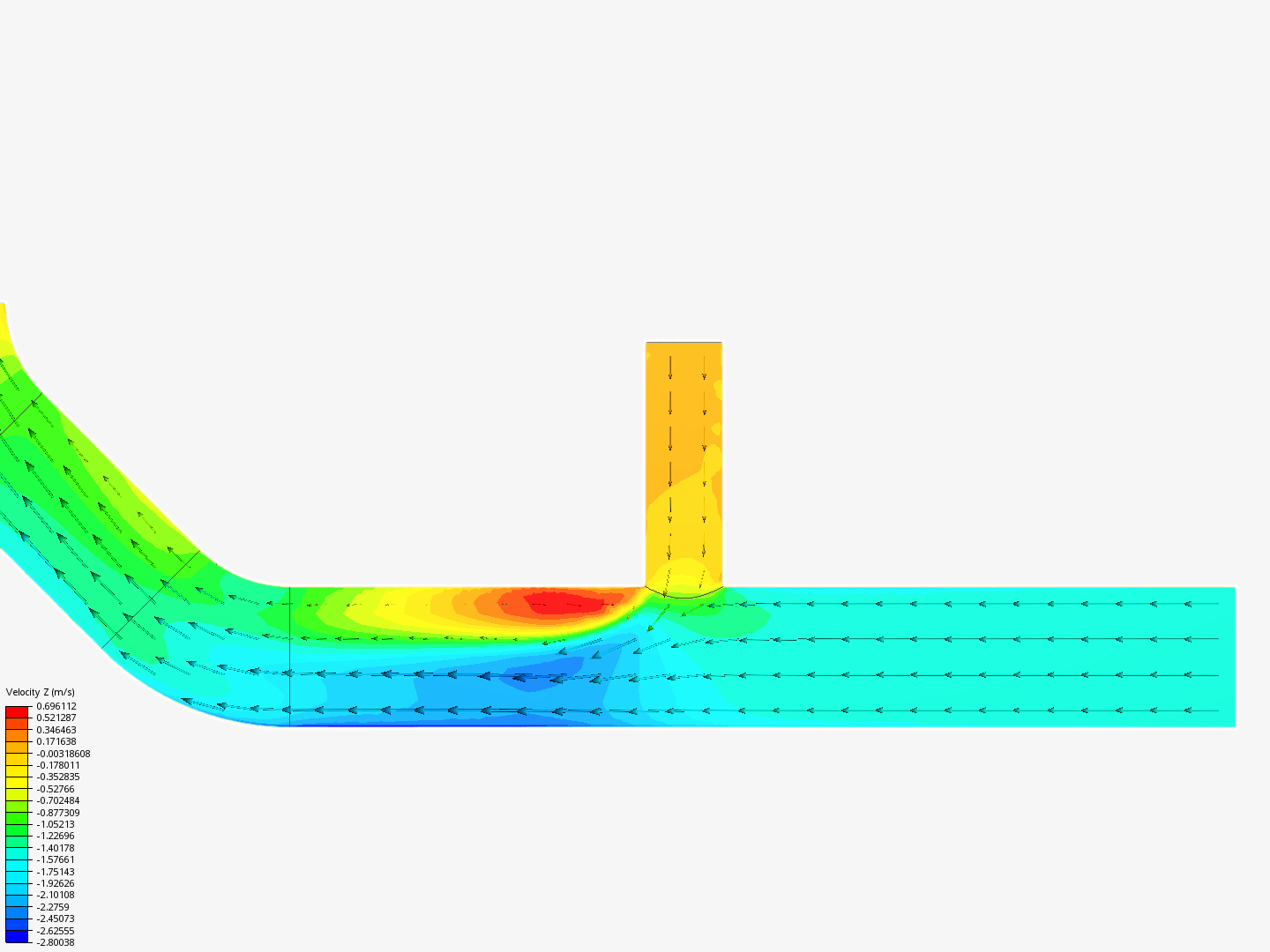 Pipe junction flow Liquid R 134 by AtomicFlow | SimScale