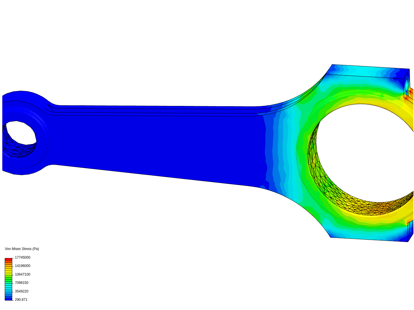 Tutorial 1: Connecting rod stress analysis by B_vdWalt | SimScale