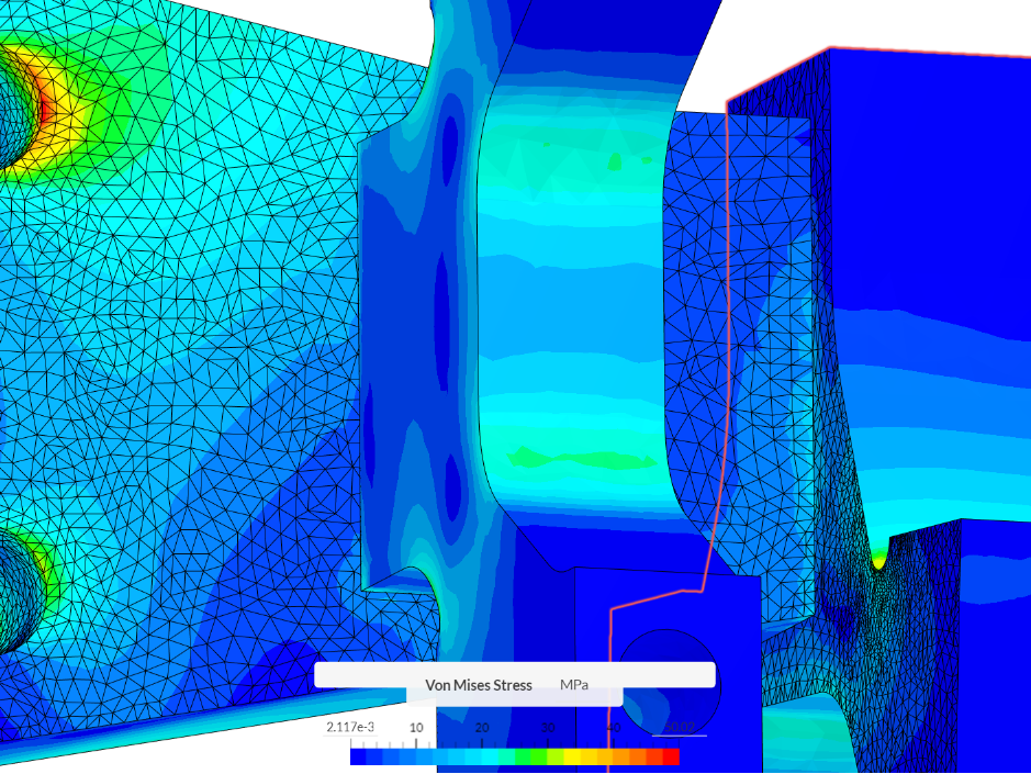 Damper bracket with yaw and primary by Brett_McS | SimScale
