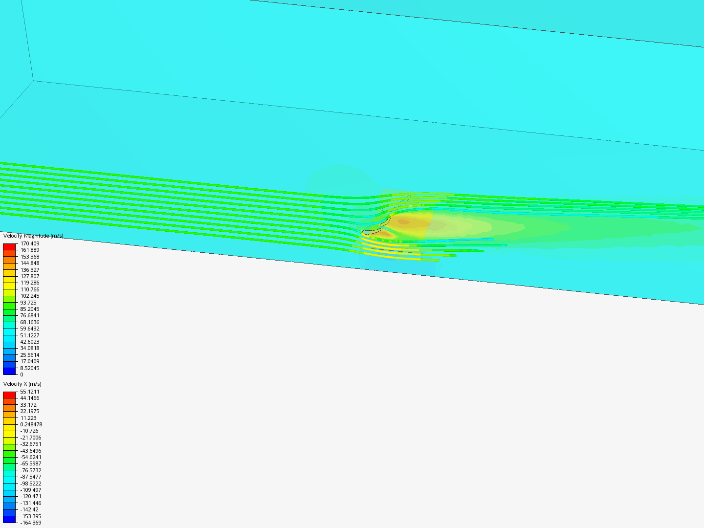 simple rear wing test by Charcoal | SimScale...