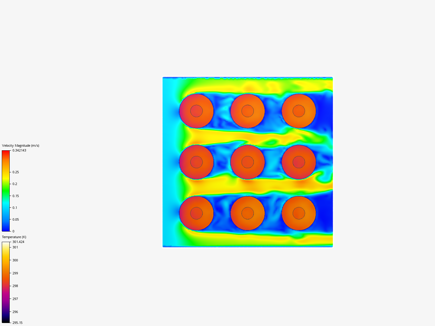 Validation Case: Battery Pack Cooling - AIR- medium by Daniel_3399 | SimScale