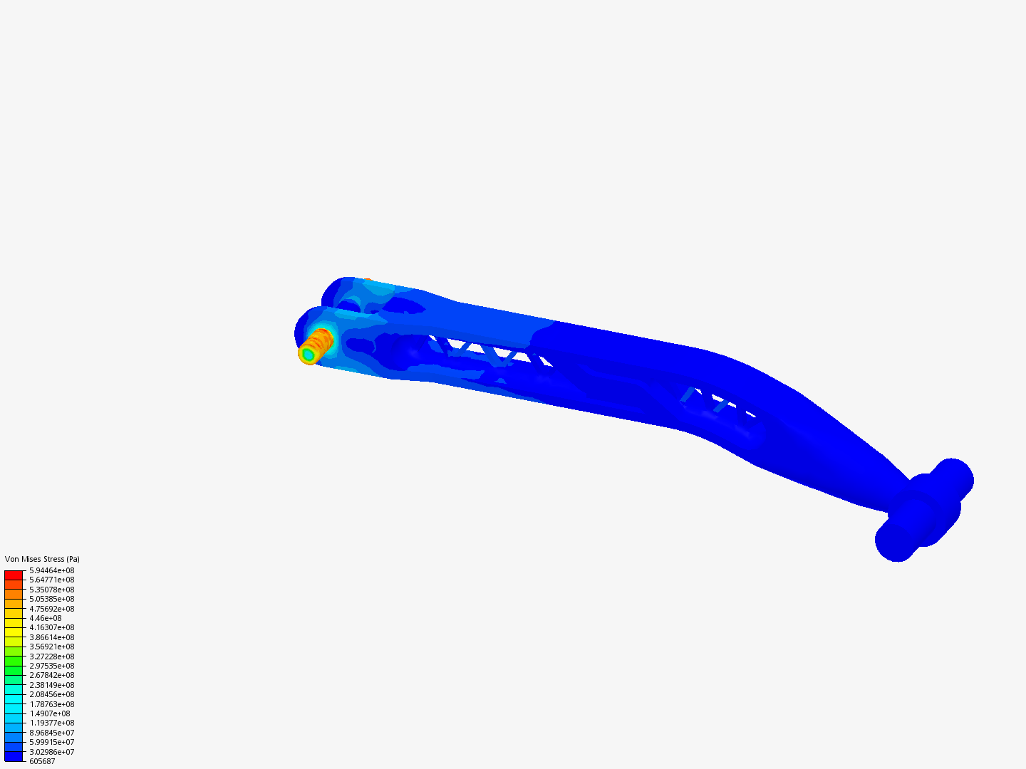 Training video - FEA Pre Proc - Mechanical Arm - Linear Static by ...