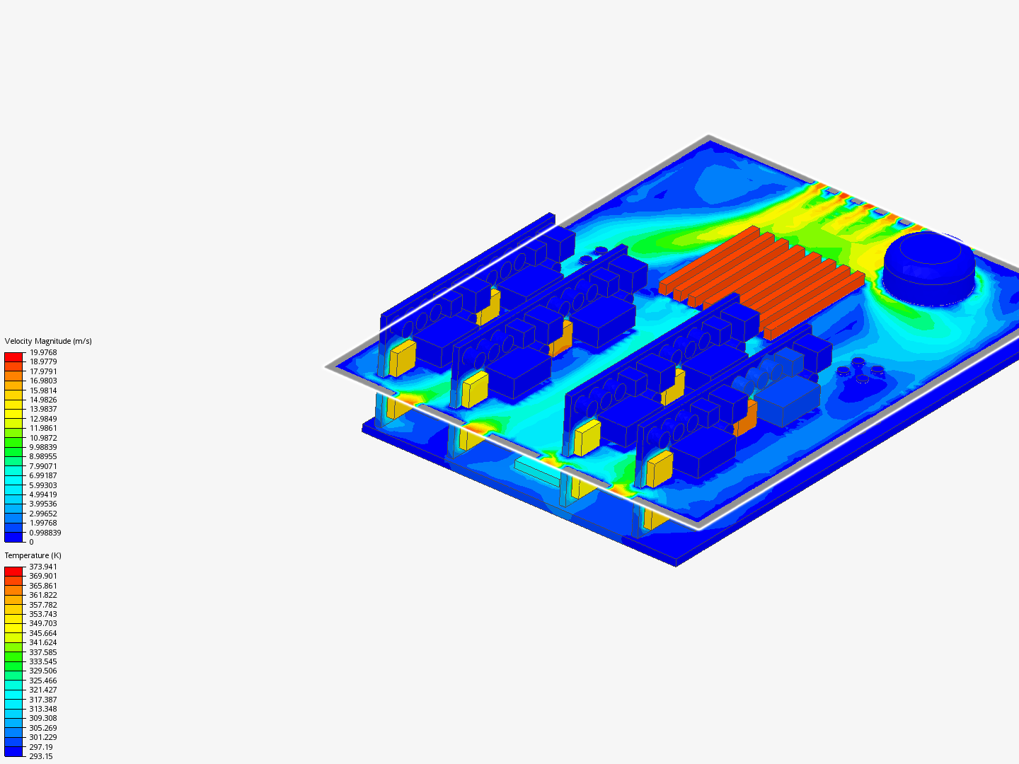 Advanced Tutorial: Thermal Management of an Electronics Box using CHT by Jbastin11 | SimScale