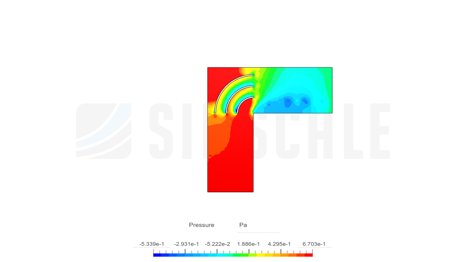Right bend with turning vanes by L4bgremlin | SimScale