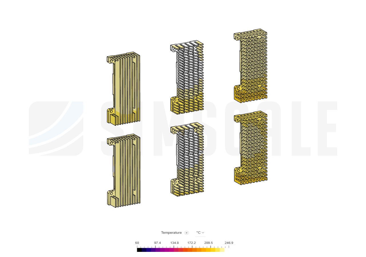 Thermal Analysis Fin Plates by LID_0055 | SimScale
