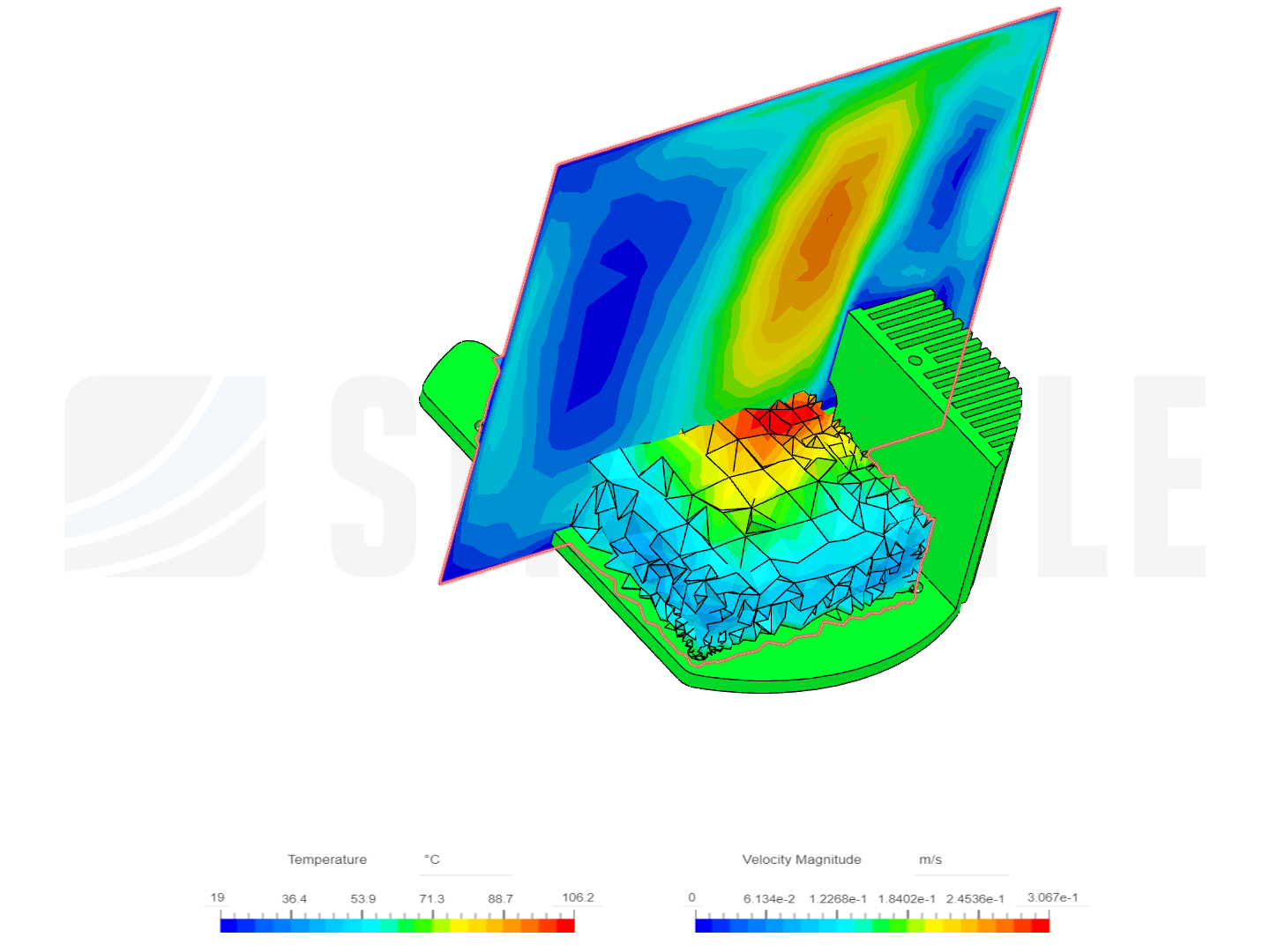 Heat Sink Simulation 3 by Mad1 | SimScale