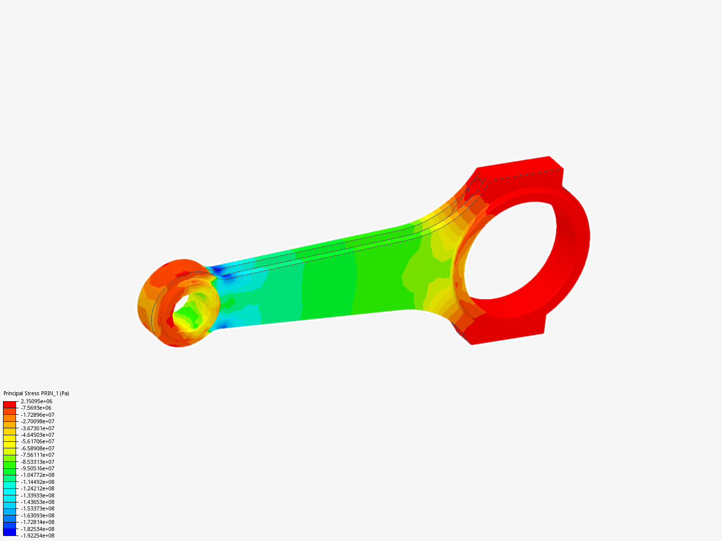 Tutorial 1: Connecting rod stress analysis by Mechru | SimScale