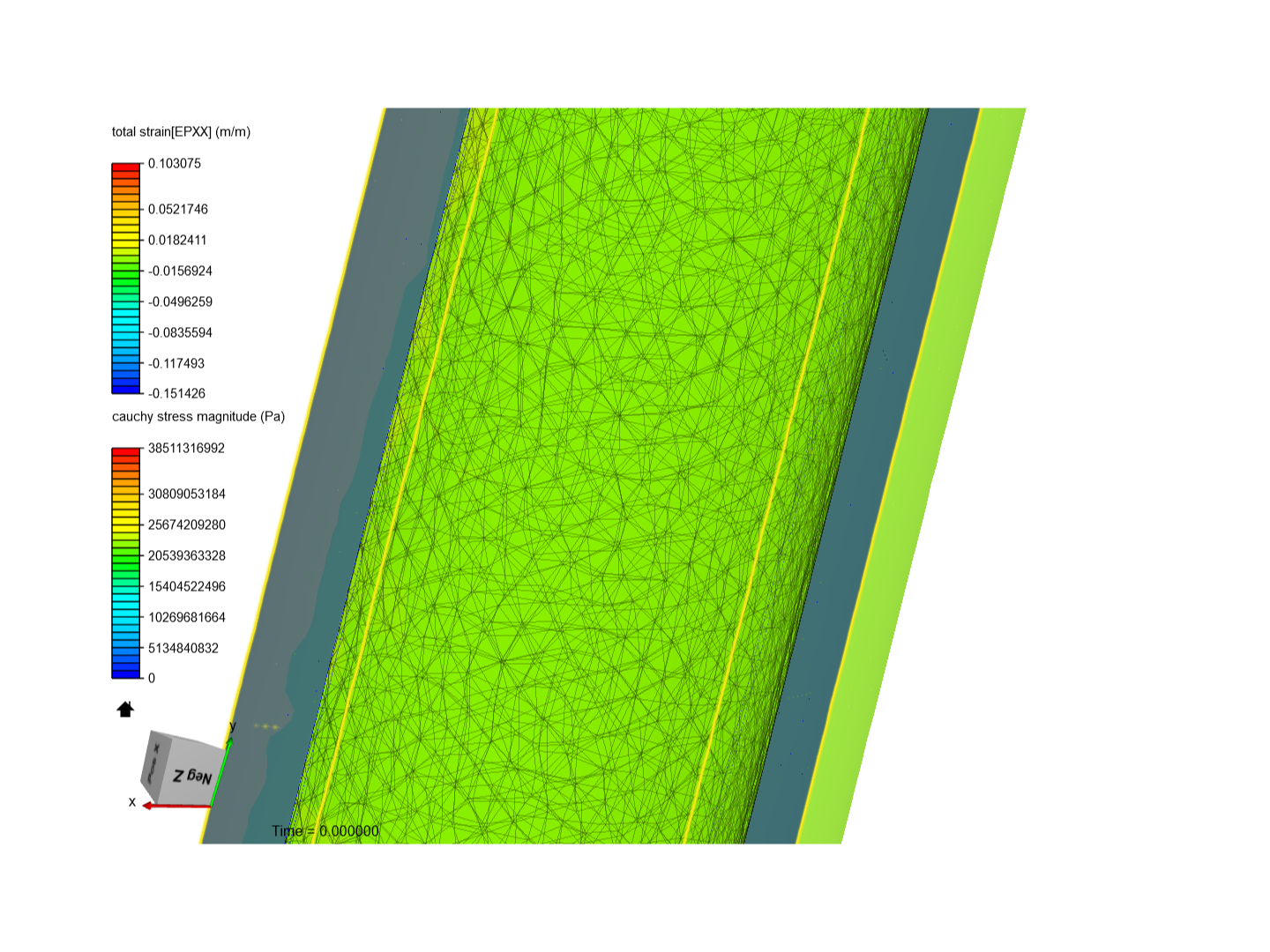 Strain analysis of a spinal rod by Mimi122 | SimScale
