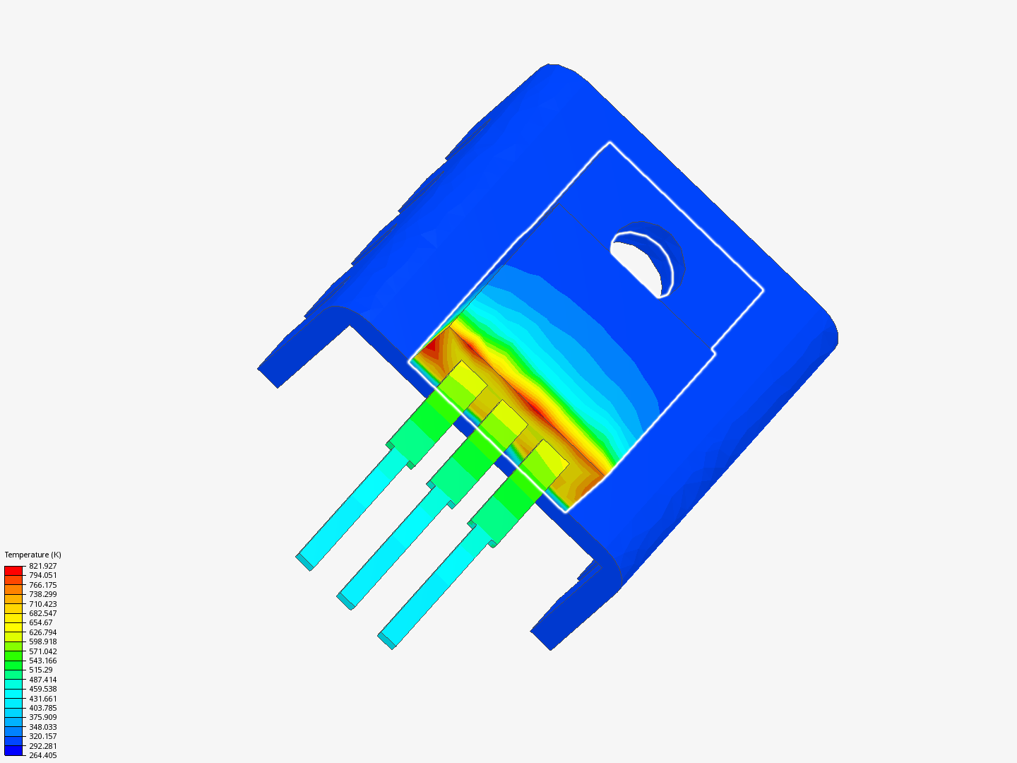 thermal analysis of heatsink&BJT by NTUA | SimScale