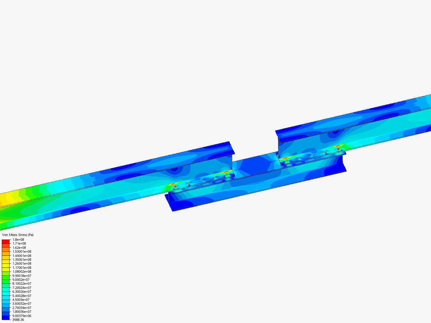 Full Beam Splice FEA by RolfFox | SimScale