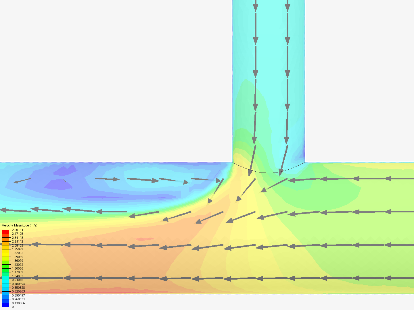 Incompressible Flow Through a Pipe Junction by Samueld494...