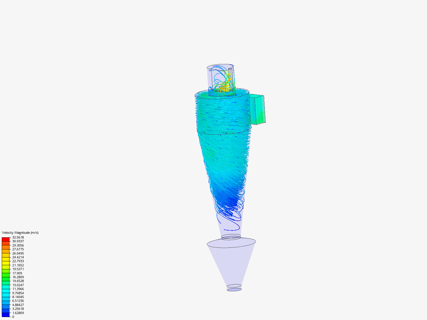 Cyclone with Vortex breaker airflow by Shannow | SimScale