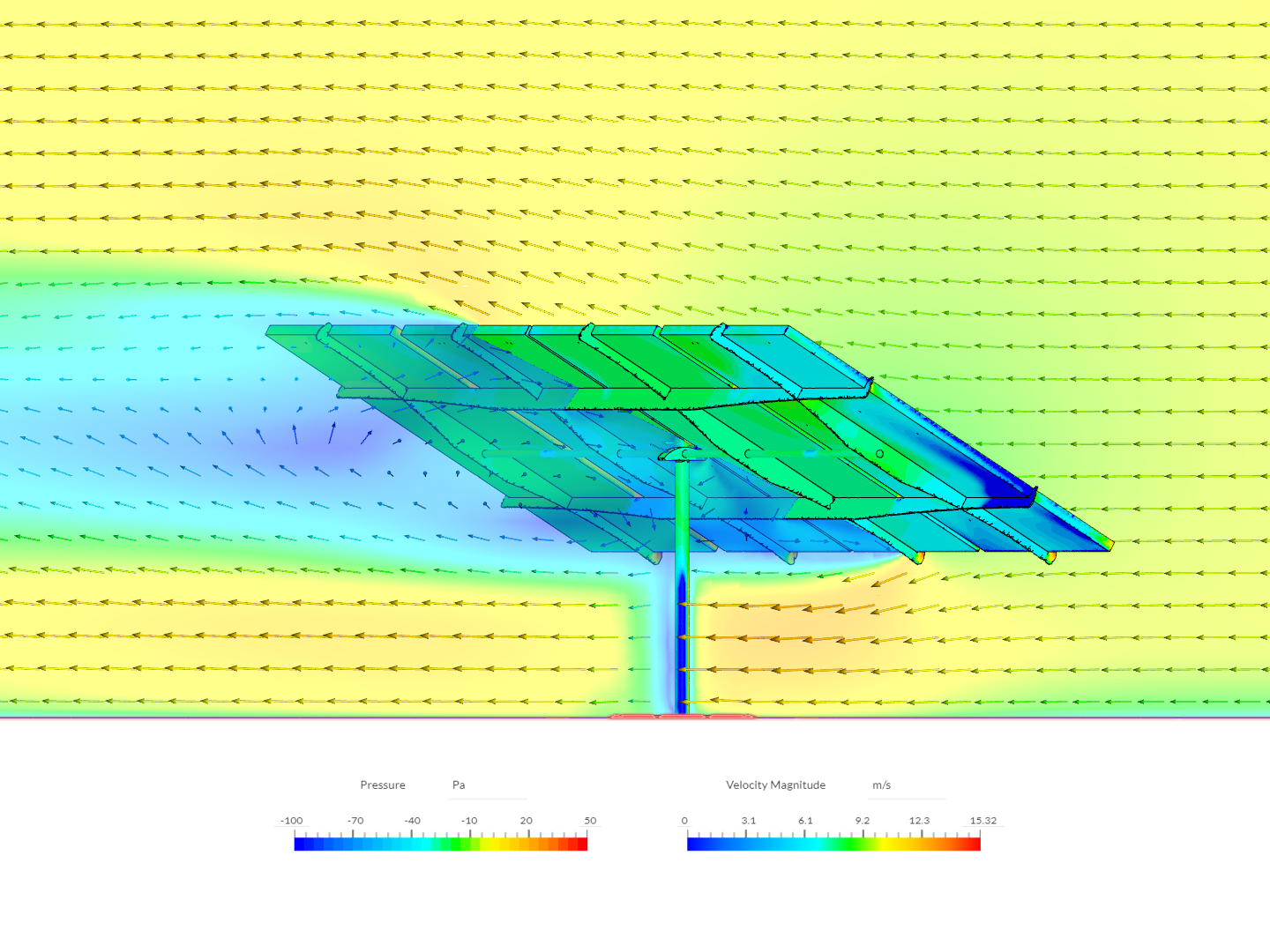 Solar Panel - Wind Loading Analysis - KO by Tim_George | SimScale
