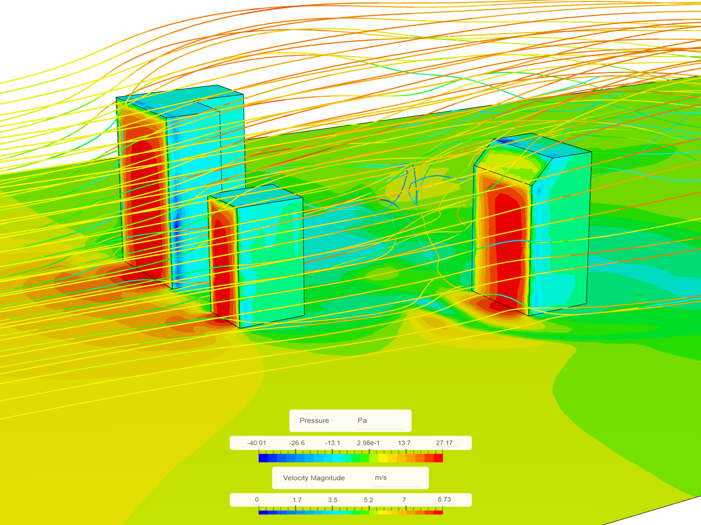 wind flow around buildings by WhiteShadow | SimScale