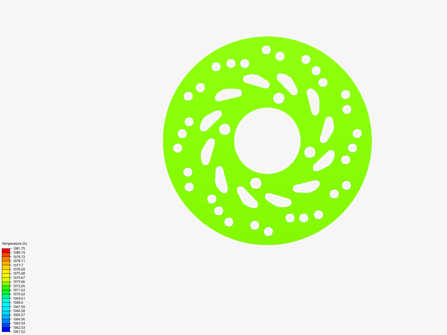 Brake Disc Thermal Stress During Hard Braking by Yogi099 | SimScale