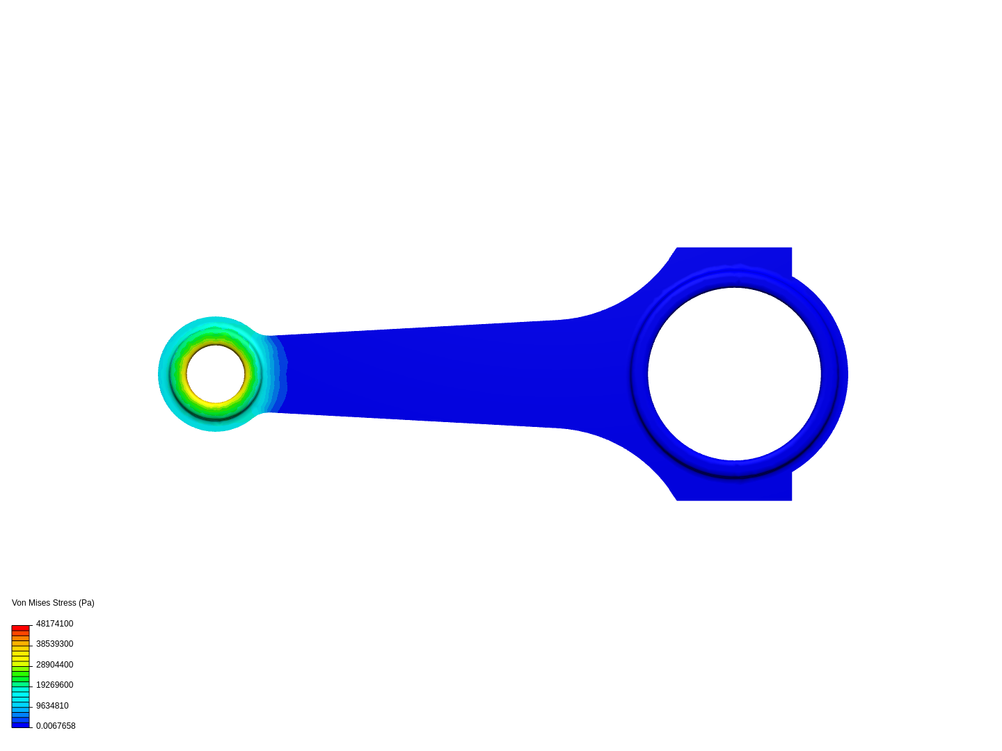 Tutorial 1: Connecting rod stress analysis by aakash_dce21 | SimScale