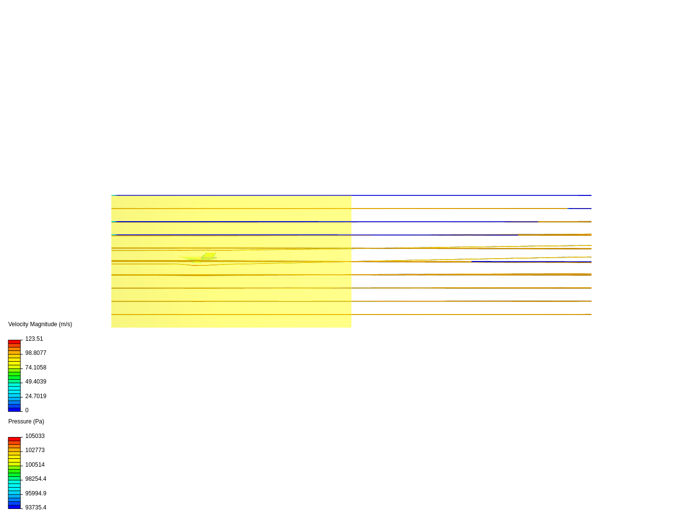 Flow Around NASA X43 Scram Jet under Subsonic speeds by aali | SimScale