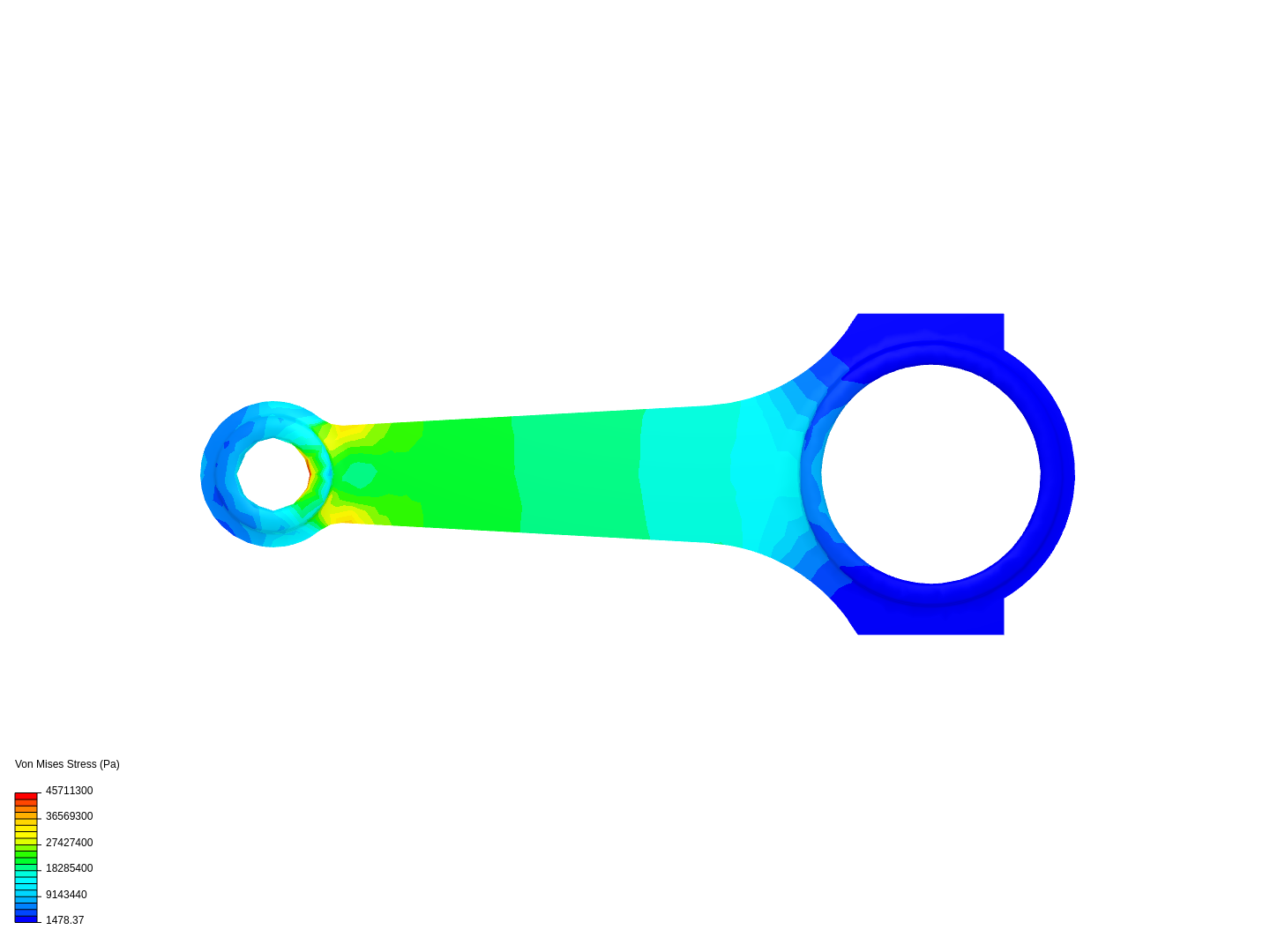 Tutorial 1: Connecting rod stress analysis by ahenn | SimScale