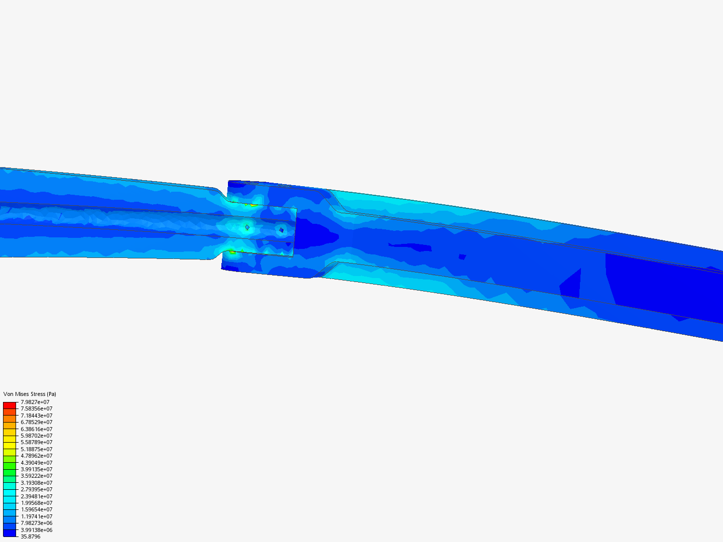 Support arm - static sim by ahooker | SimScale