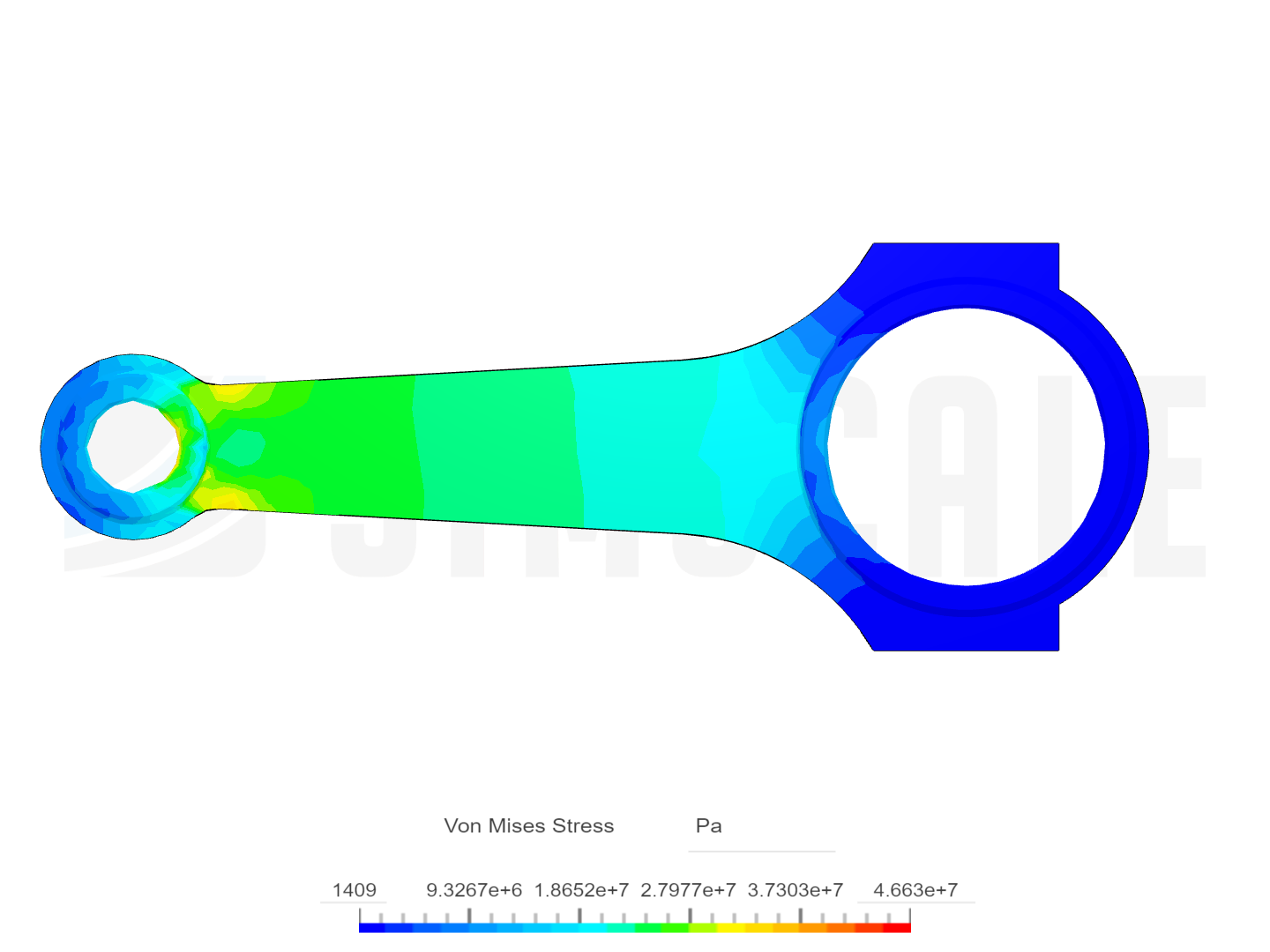 Tutorial 1: Connecting rod stress analysis by akraiem | SimScale