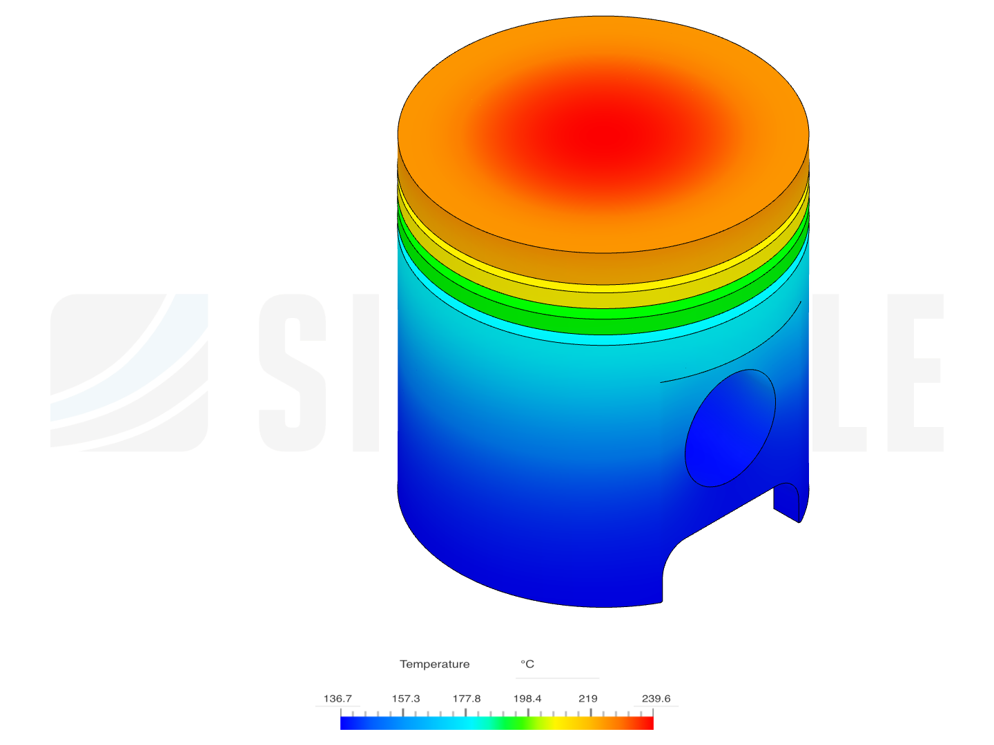 Advanced Tutorial: Thermomechanical Analysis of an Engine Piston by akurapov | SimScale