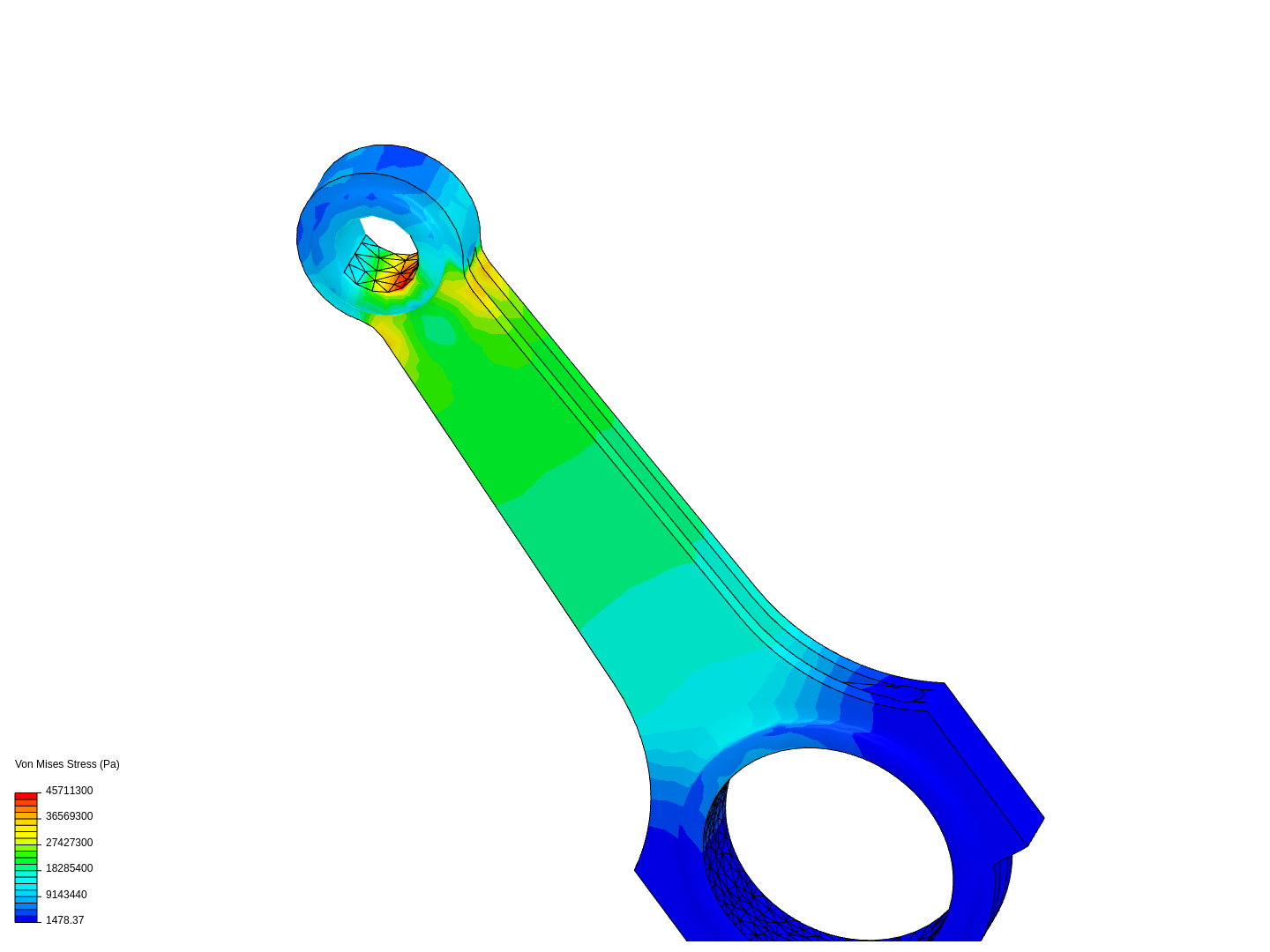 Tutorial 1: Connecting rod stress analysis by amustaqim | SimScale
