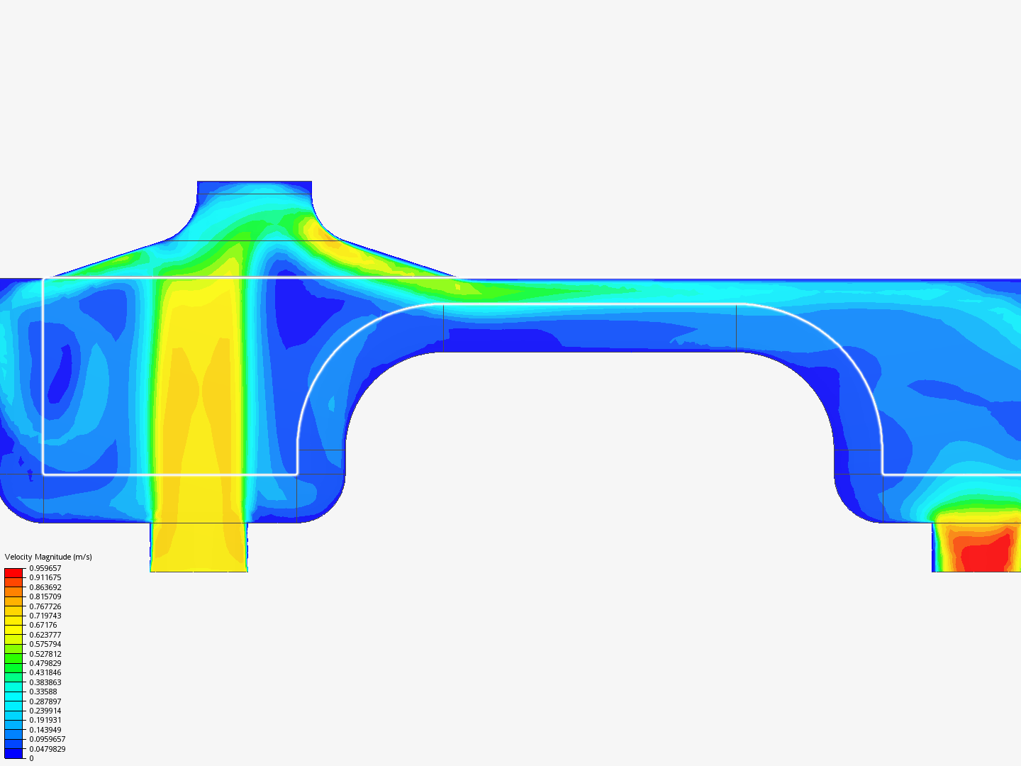 Bottom In/Out Raised Floor Flow Cell by aquatic_team | SimScale