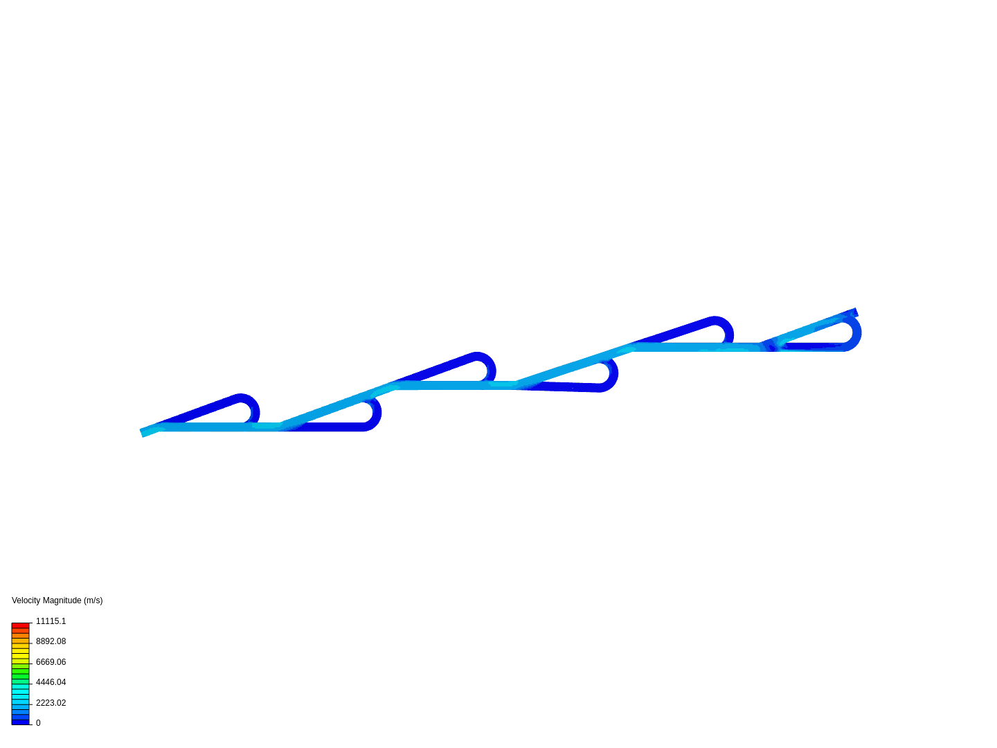 Tesla Valve CFD (Front direction) (6 segments) by ashih | SimScale