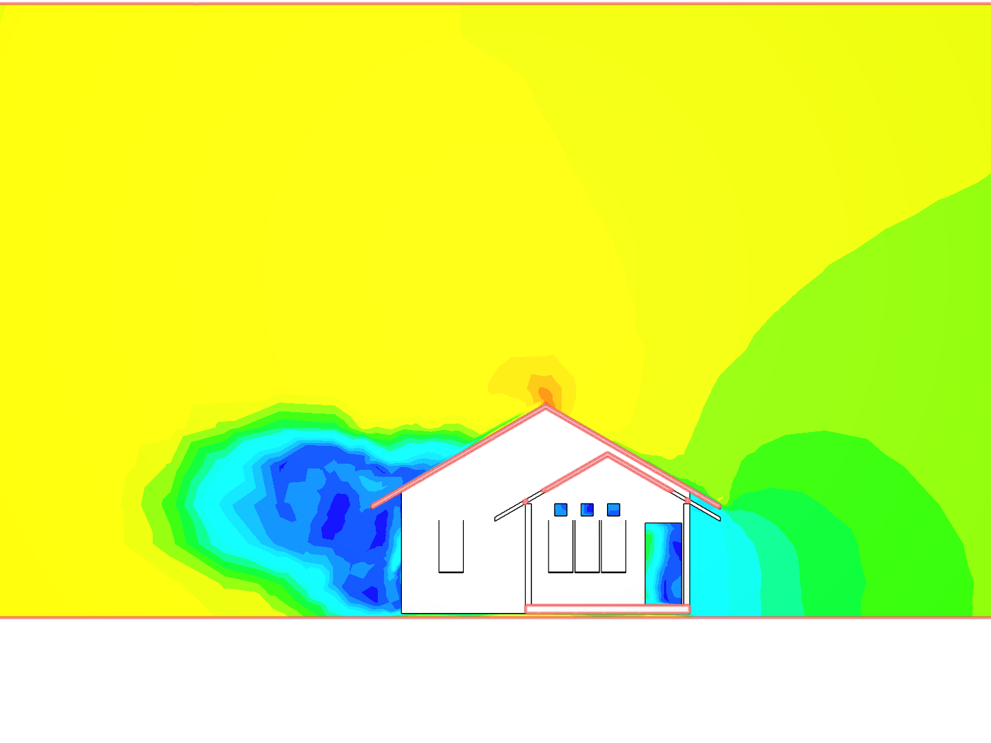 sirkulasi angin draft denah 1 backup by asimulasi | SimScale