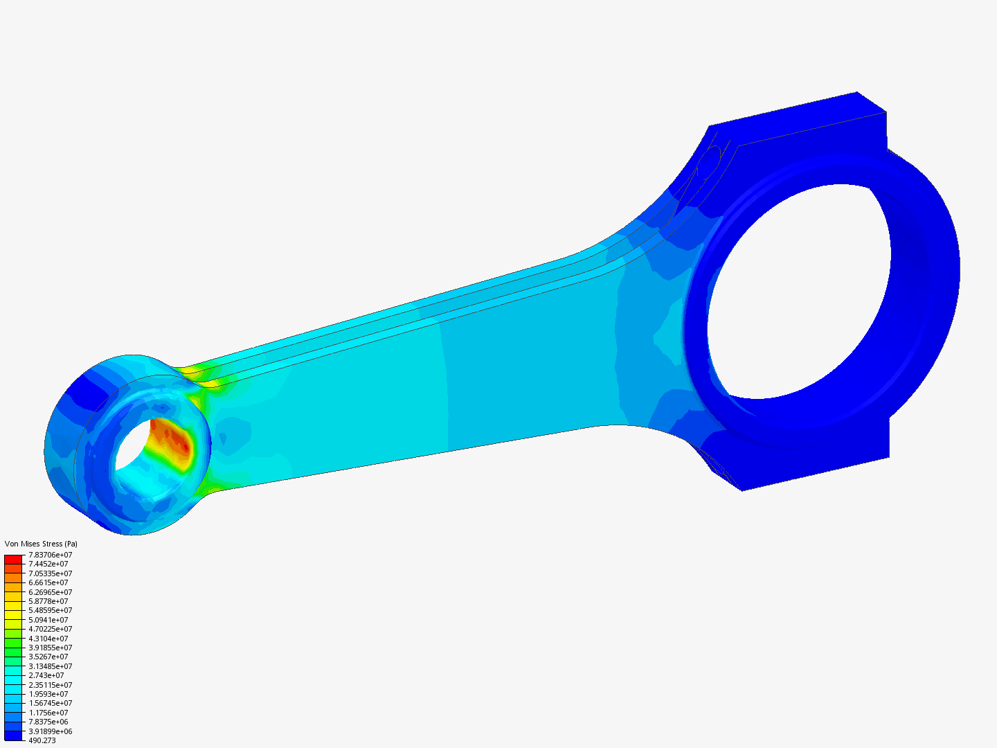 Tutorial 1: Connecting rod stress analysis by austinjt | SimScale