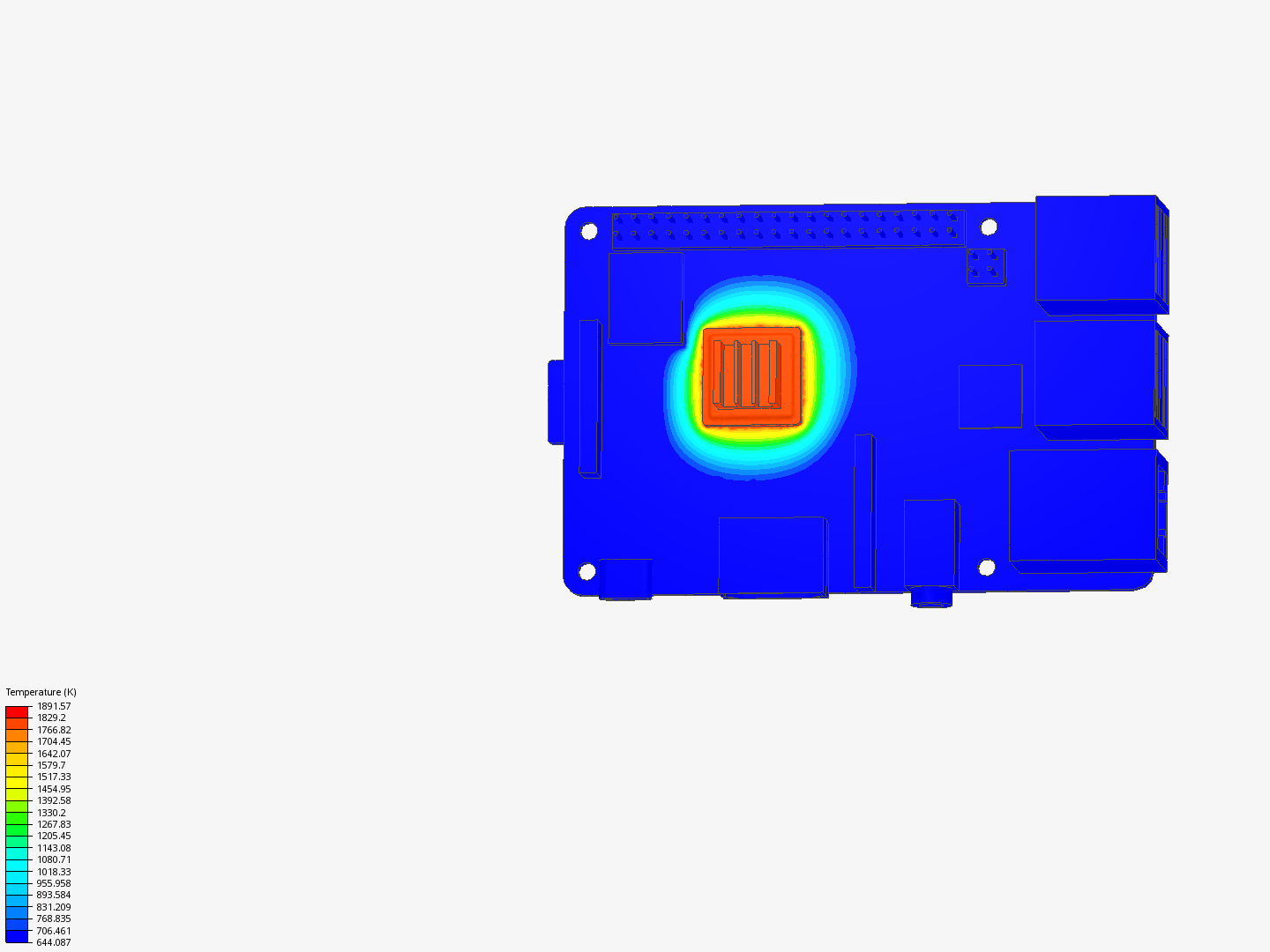 Thermal Analysis Raspberry pi with heatsink by cbeau | SimScale