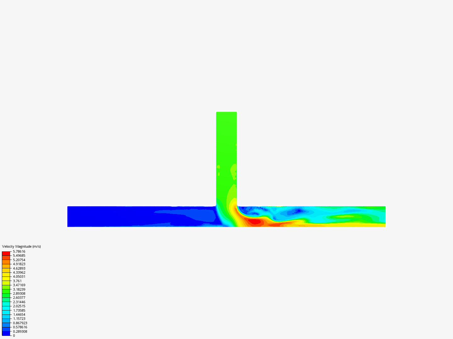 T Junction flow by cdamador01 | SimScale