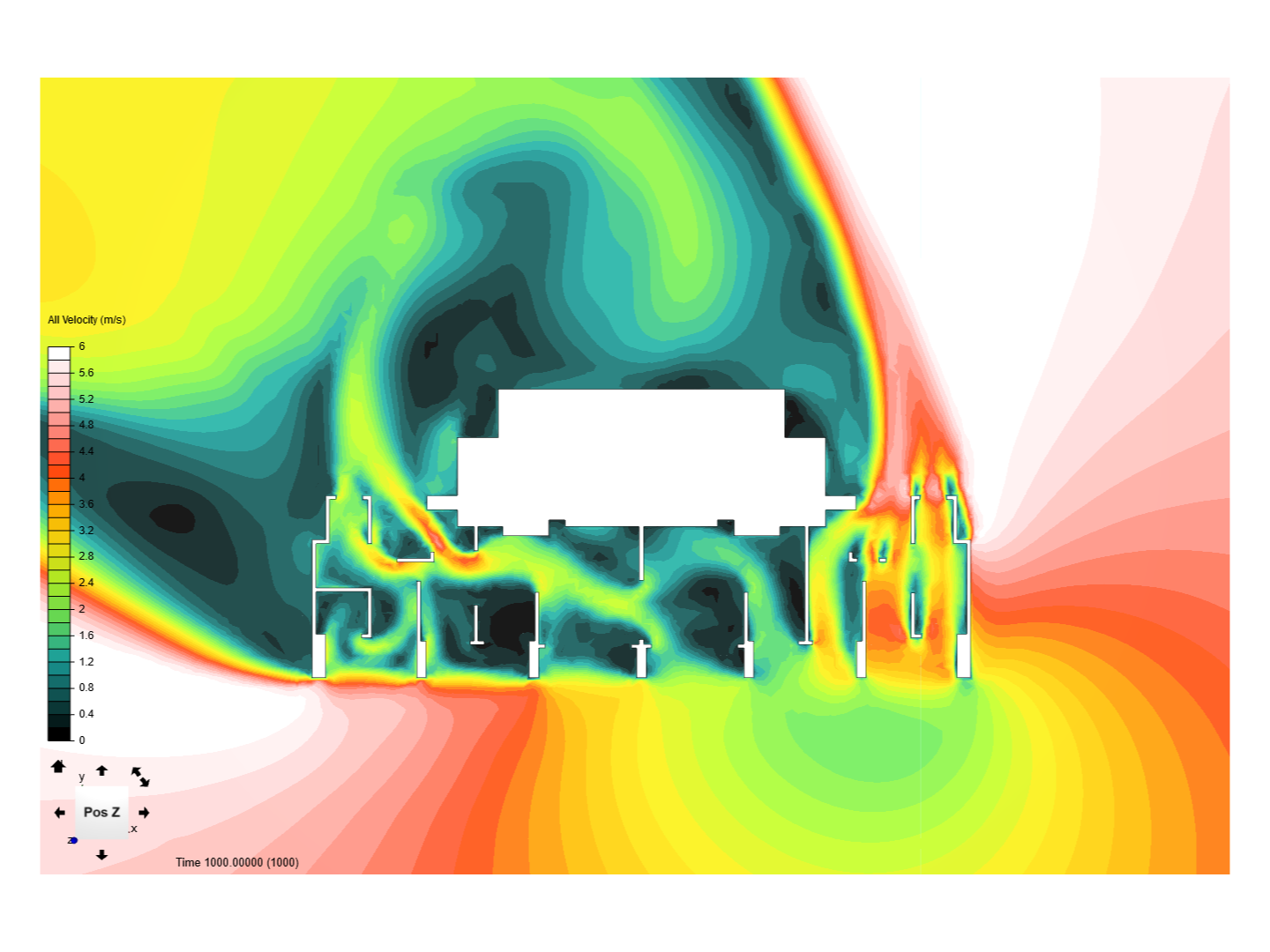 3 ways merged building test by chinadulante | SimScale