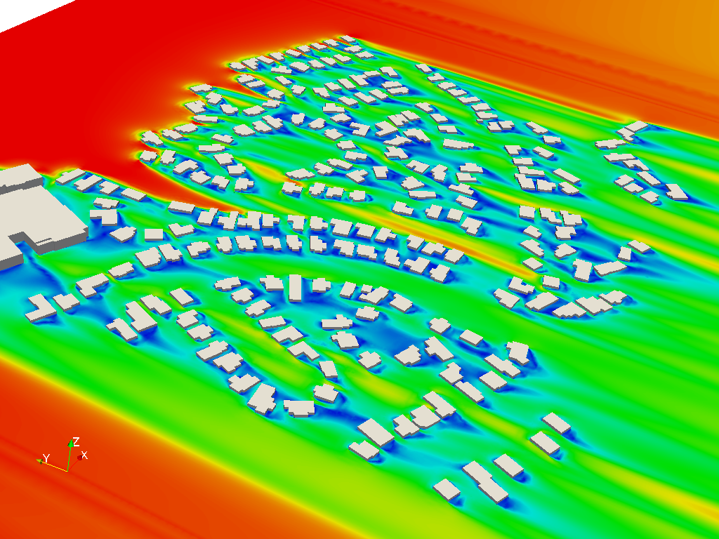 Simulation of Flows in a Residential Area with CFD by dheiny | SimScale