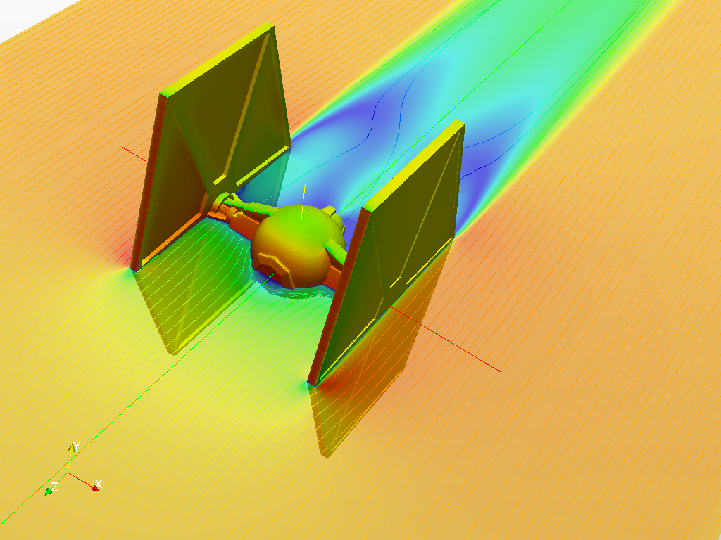 Tie Fighter aerodynamic simulation by donvic | SimScale