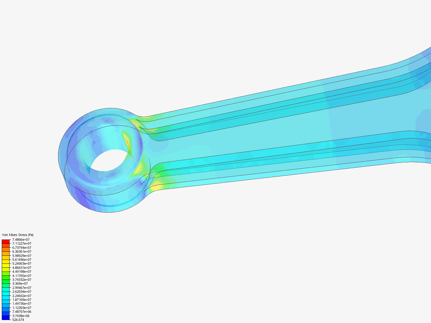 Tutorial 1: Connecting rod stress analysis by dpuschnerat | SimScale