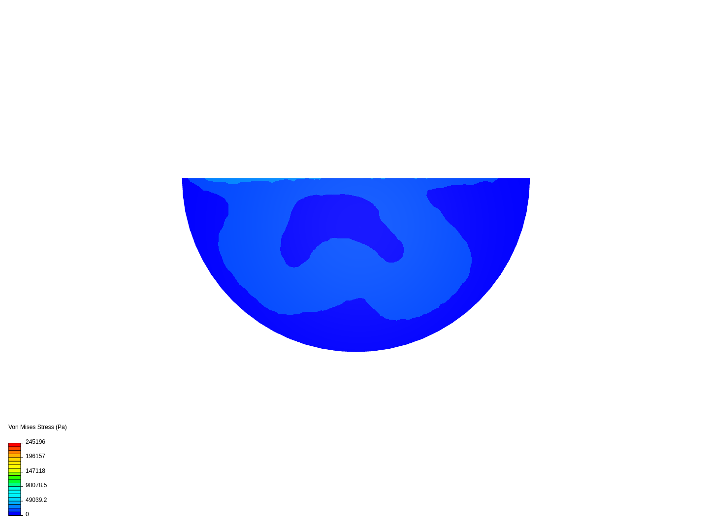 Semi Circle Extruded then Hit with High Pressure by dwoodard | SimScale