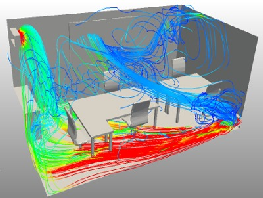 Air-conditioning simulation of an office space by e0309248 | SimScale