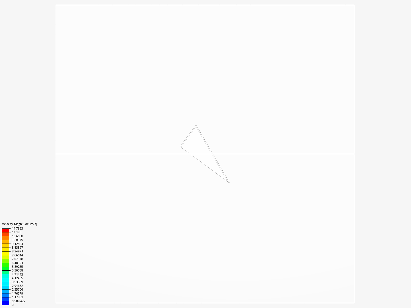 Wind hollow triangular prism 60 attack angle by e03c87ad368244 | SimScale