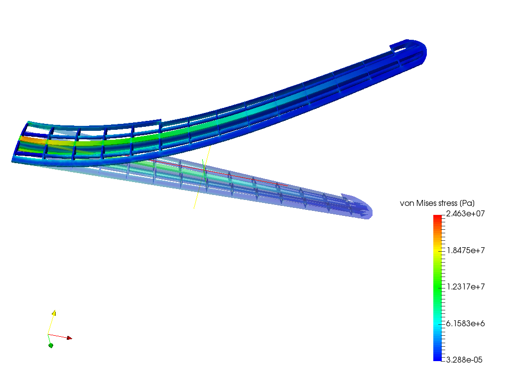 Bending of an Airfoil Frame by ecba | SimScale