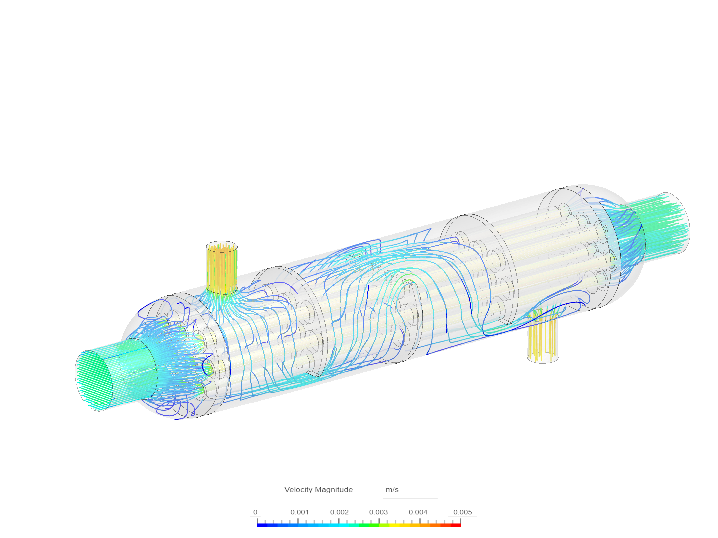 Fluid Flow through a Heat Exchanger with Conjugate Heat T...